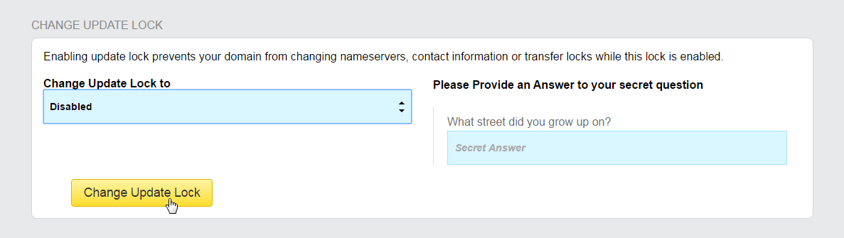 What a Domain Lock Does